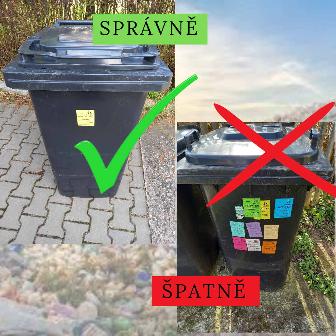 Popelnice | správně umístěné nálepky – Město SEZEMICE